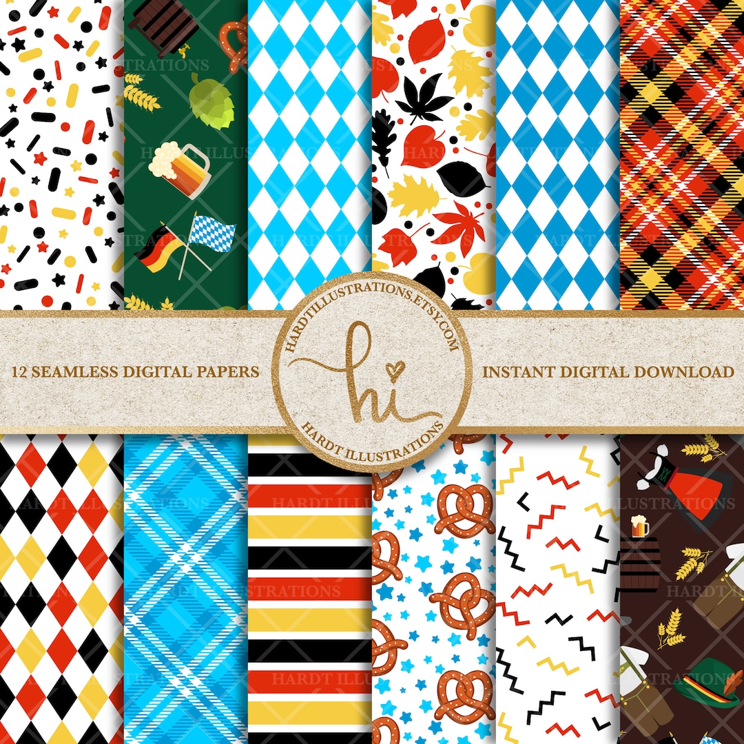 Oktoberfest Digital Paper, Germany Digital Paper, Beer Festival Papers ...