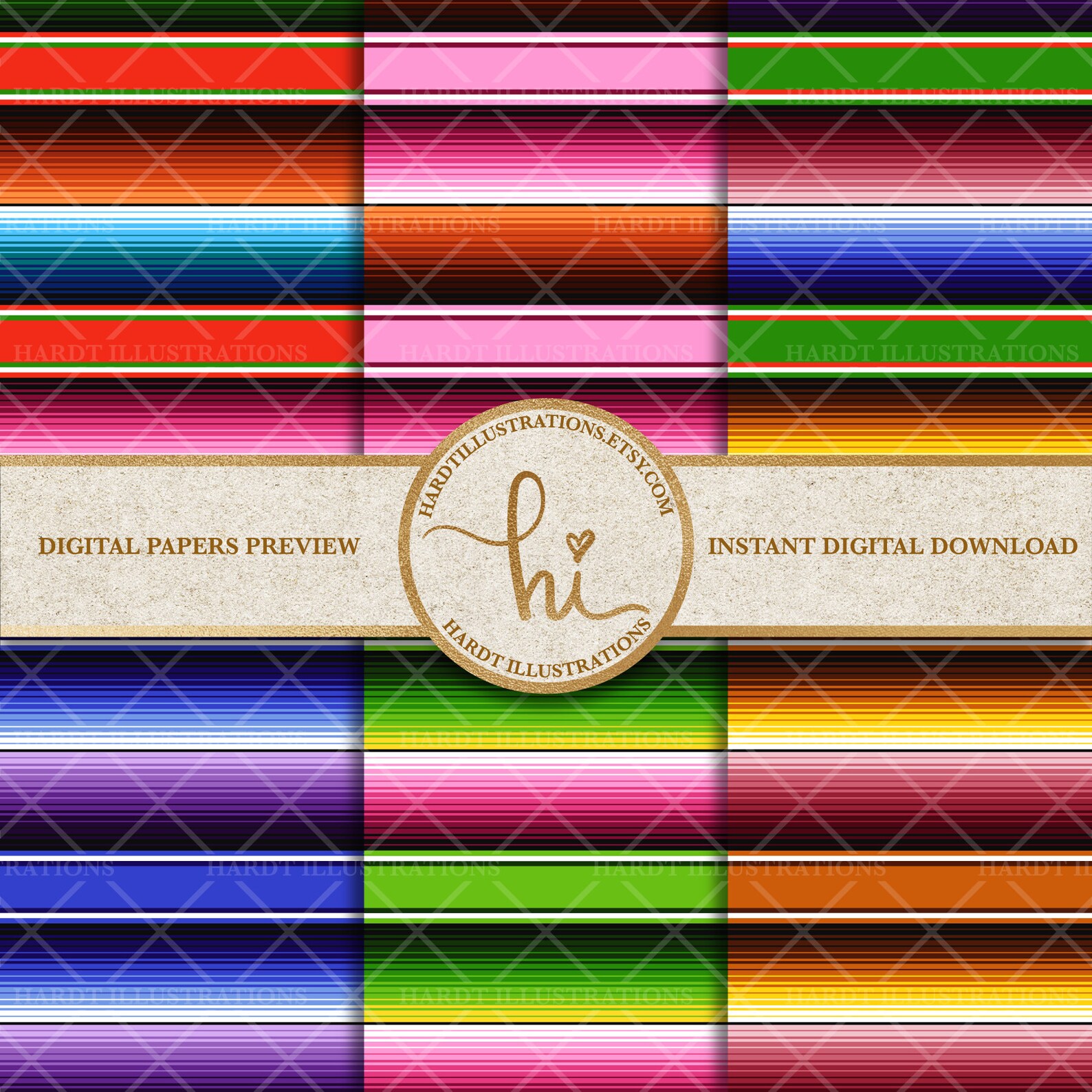 Serape Digital Paper Mexican Blanket Woven Fabric Print | Etsy