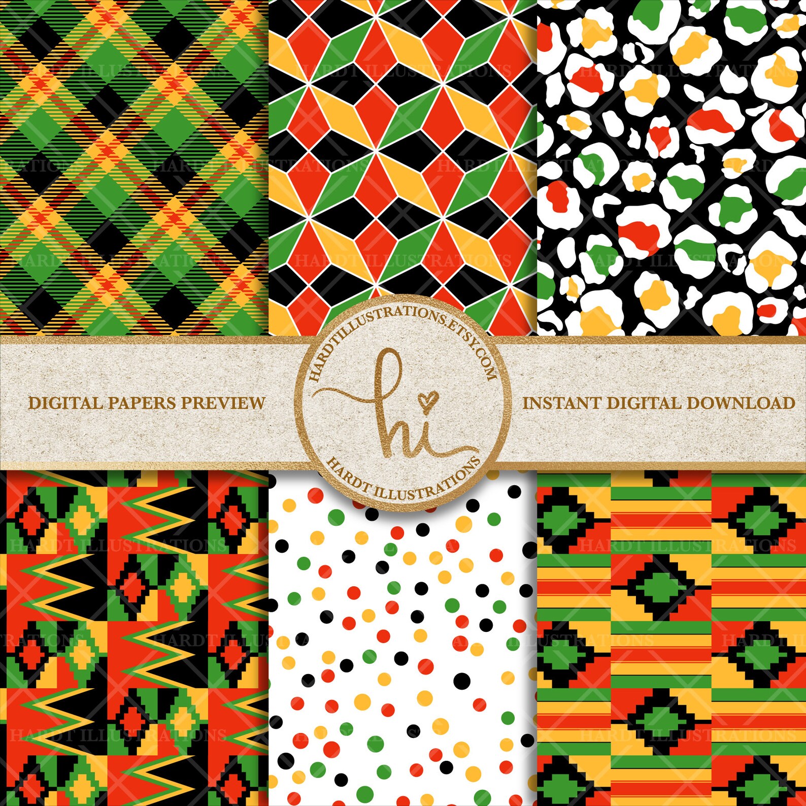 Kwanzaa Digital Paper Printable African Kente Cloth Kwanzaa - Etsy