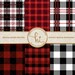 Red Buffalo Plaid Digital Paper Buffalo Check Design - Etsy