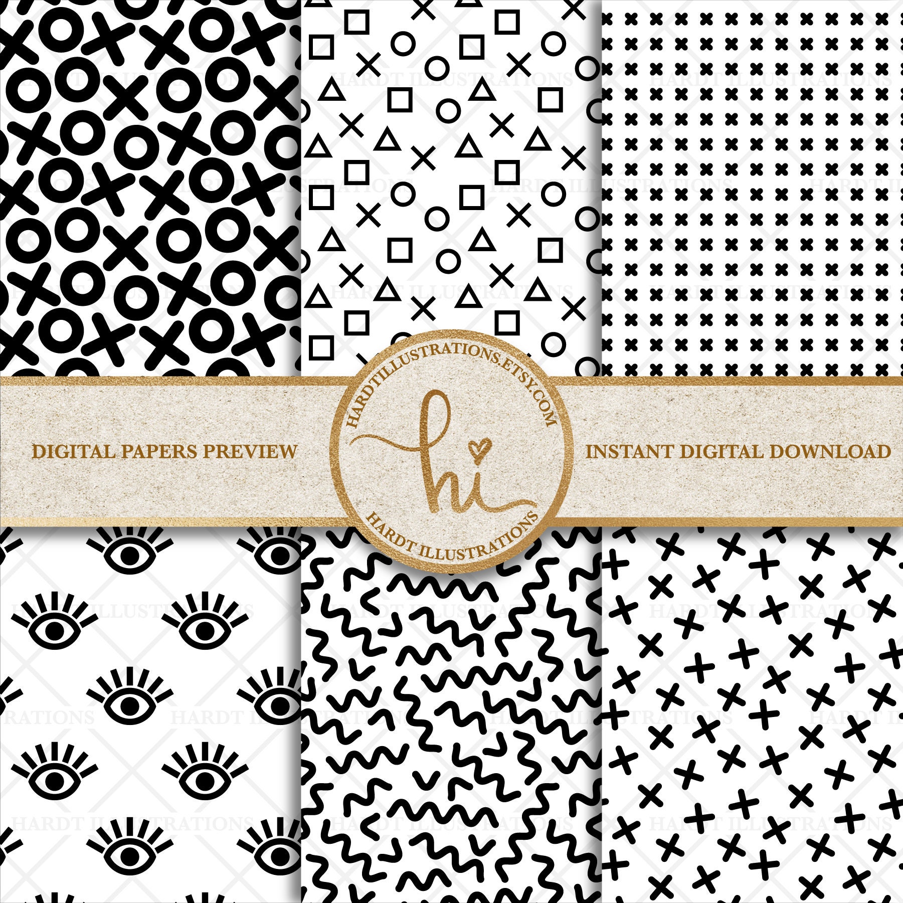 Retro Digital Paper Monochrome Confetti Nerdy Geeky Paper | Etsy