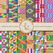 Colorful Kente Digital Paper African Kente Cloth Woven - Etsy