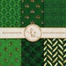 Green & Gold Foil Heraldic Digital Paper, Emerald Medieval Background ...