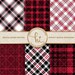 Red Plaid Digital Paper, Valentine Checkered Plaid, Valentine's Day ...