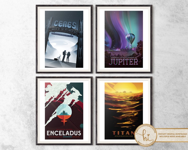 Space Travel Posters by NASA JPL Complete Set of 16 Space | Etsy