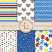 Autism Digital Paper, Autism Awareness Day, World Autism Month, Jigsaw ...