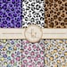 Leopard Print Digital Paper, Leopard Print Design, Retro Animal Print ...