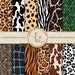 Animal Print Digital Paper Safari Digital Paper Zoo Animals - Etsy