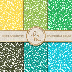 Composition Notebook Digital Paper, Composition Book Cover Digital ...