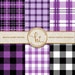Purple Buffalo Plaid Digital Paper, Buffalo Check Design, Light Purple ...