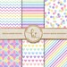 Pastel Rainbow Digital Paper Colorful Rainbow Pattern - Etsy