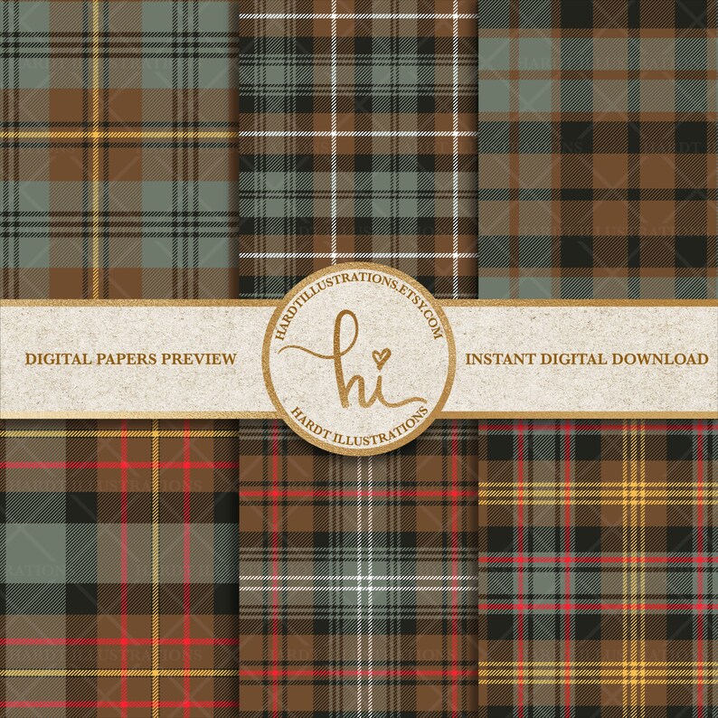 Weathered Tartan Digital Paper Plaid Check Pattern Scottish - Etsy