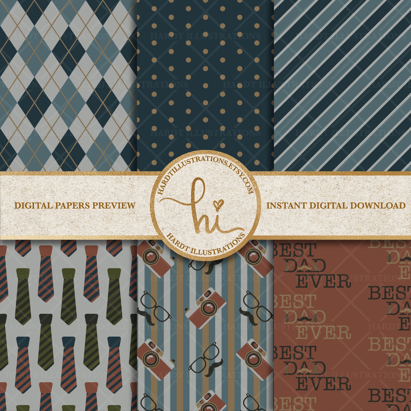 Fathers Day Digital Paper Father Digital Paper Dad Digital - Etsy