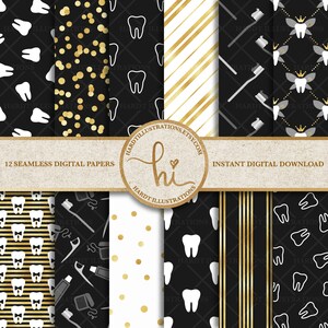 Dental Digital Paper, Teeth Digital Paper, Dental School Graduation ...