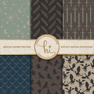 Battling for the Throne Digital Paper, Medieval Digital Paper, Fairy ...