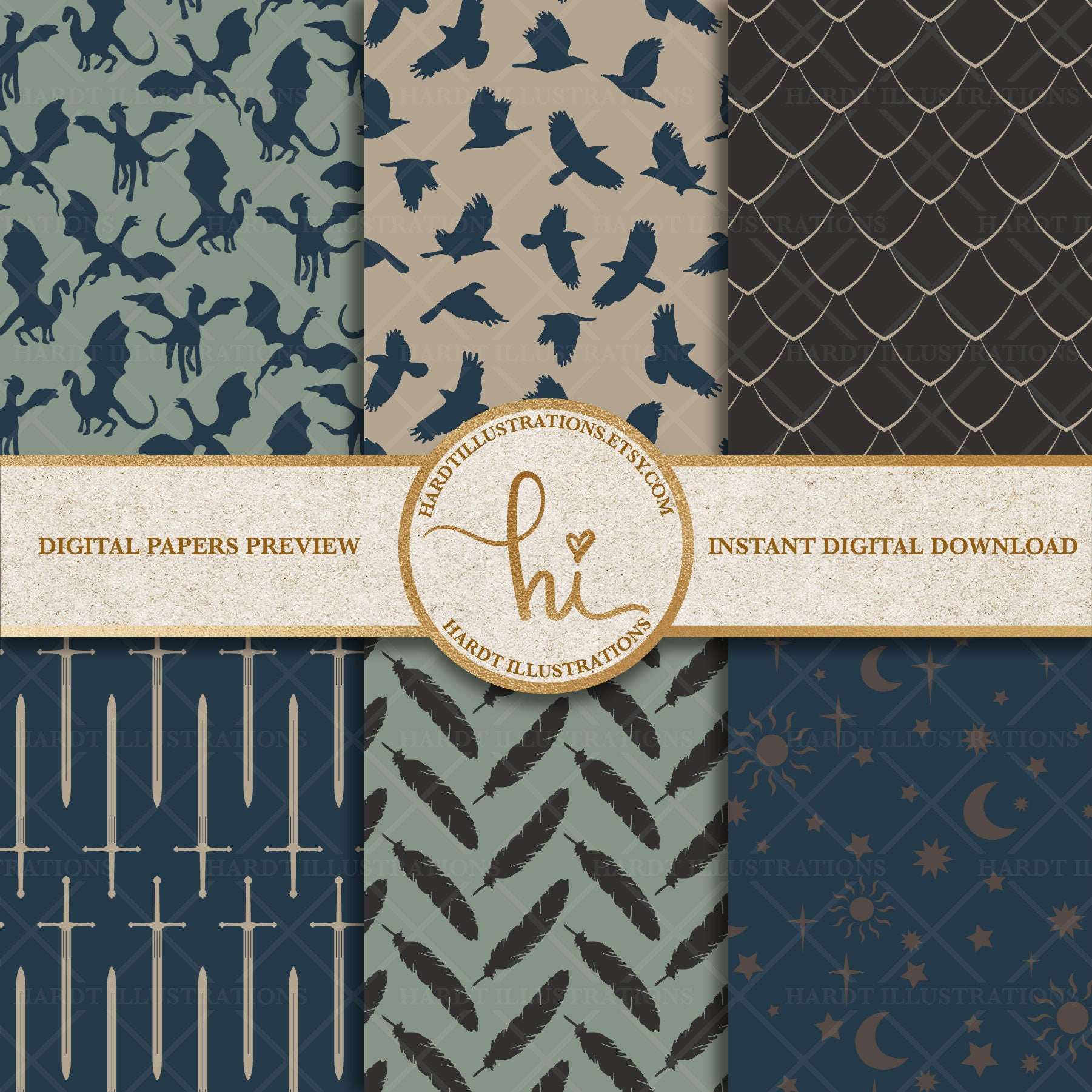 Battling for the Throne Digital Paper Medieval Digital Paper - Etsy