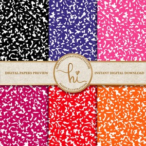 Composition Notebook Digital Paper, Composition Book Cover Digital ...