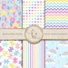 Pastel Rainbow Digital Paper Colorful Rainbow Pattern - Etsy