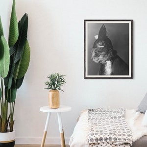 Brünnhilde by Unknown Artist, Vintage Cat Art Print, Cat in Viking ...