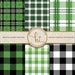Green Buffalo Plaid Digital Paper Buffalo Check Design Xmas - Etsy