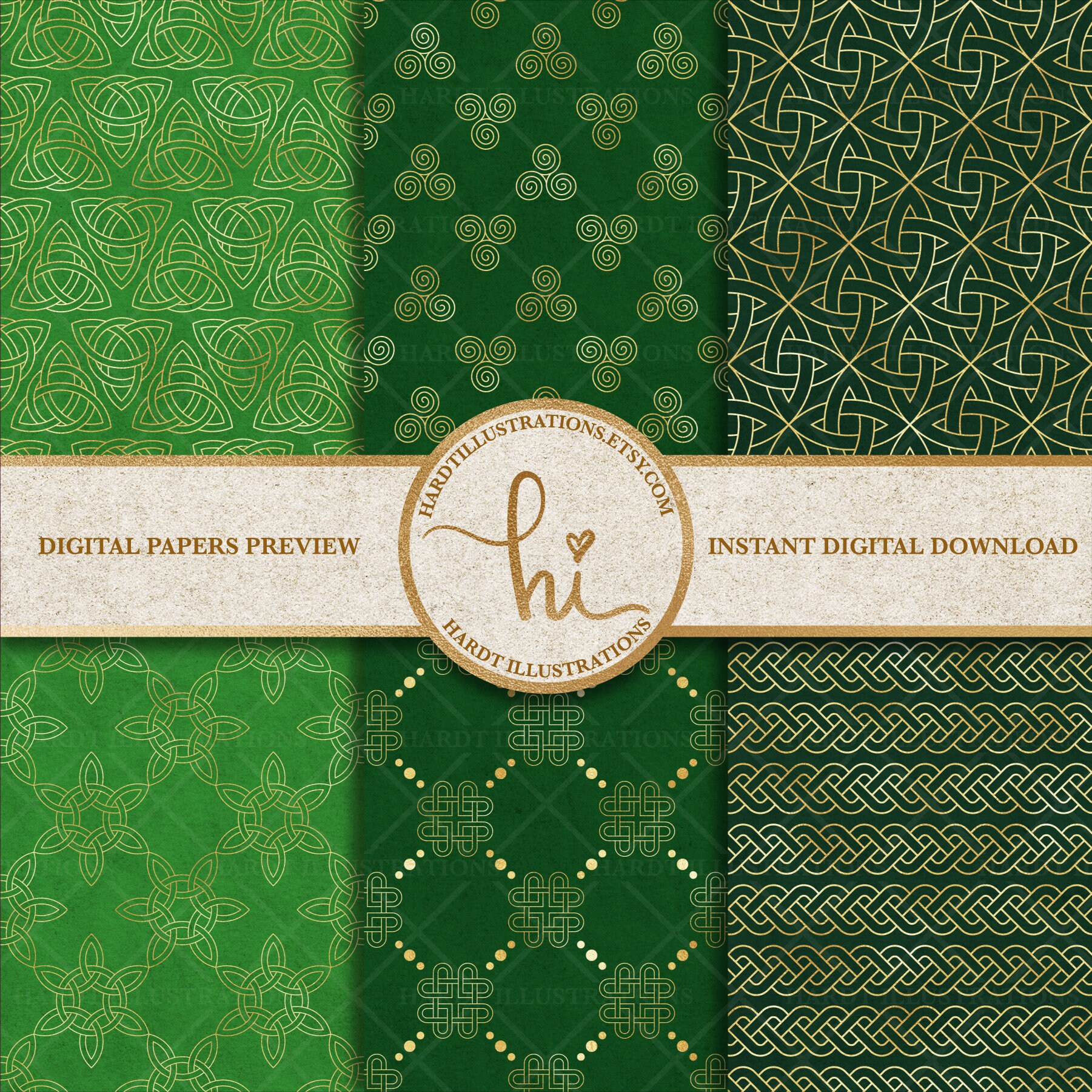 Celtic Digital Paper Celtic Knot Print Triskelion Triskele - Etsy