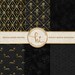 Black & Gold Foil Heraldic Digital Paper, Vintage Medieval Background ...