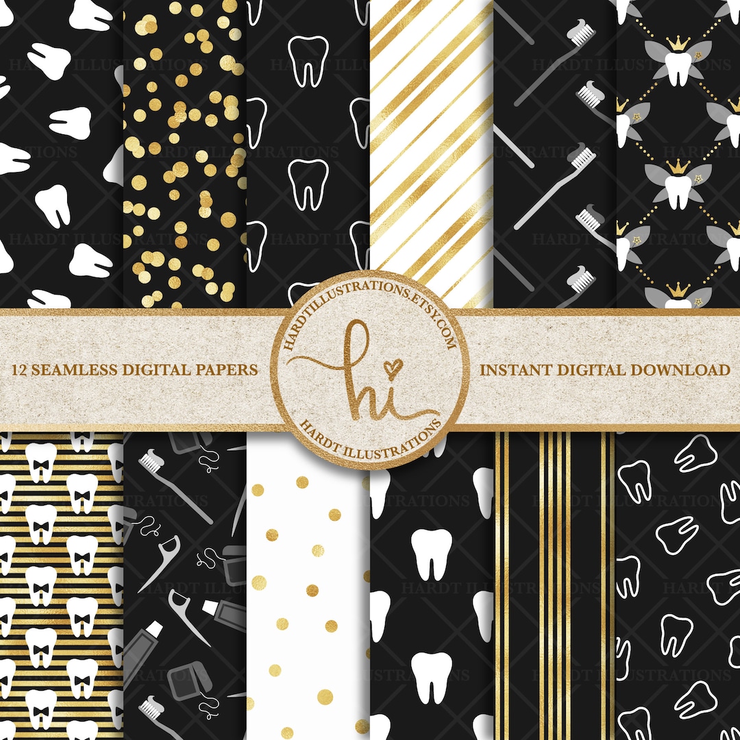 Dental Digital Paper, Teeth Digital Paper, Dental School Graduation ...
