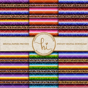 Leopard Serape Digital Paper Mexican Blanket Woven Fabric - Etsy