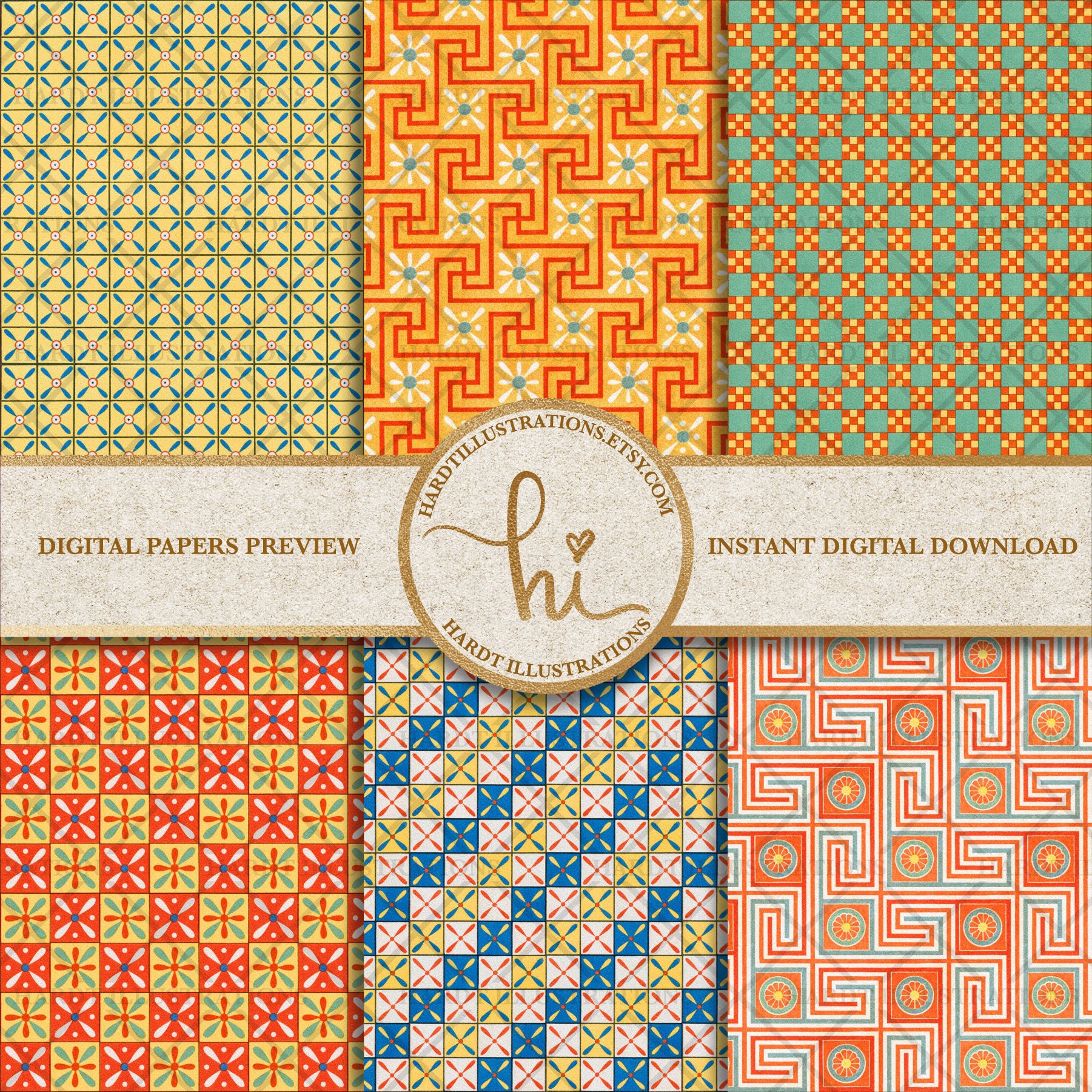 Ancient Egypt Digital Paper Set 1 Antique Egyptian Designs | Etsy