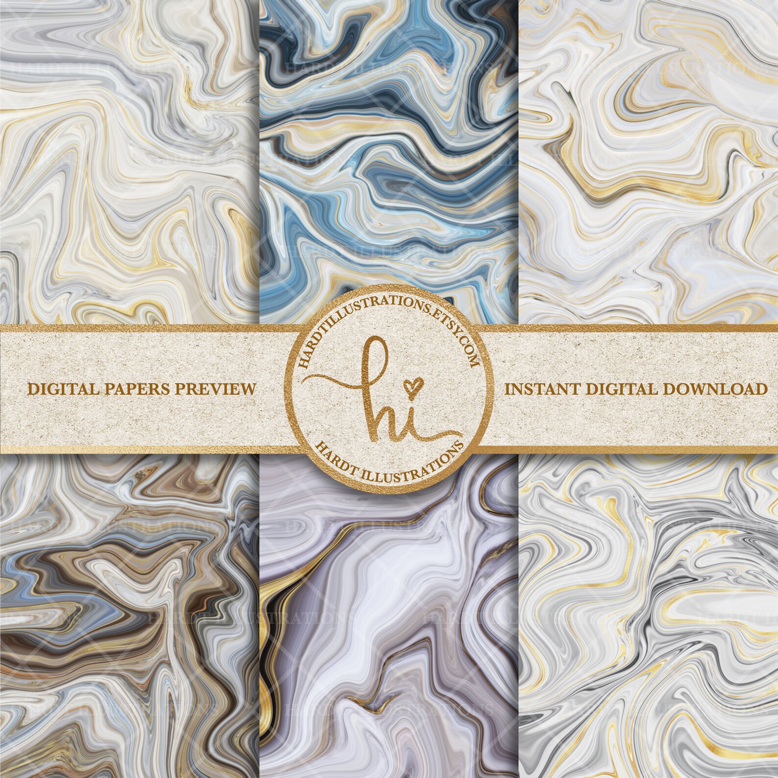 Light Neutral Swirls Digital Paper Marble Digital Paper - Etsy