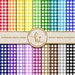 Gingham Digital Paper, Rainbow Gingham Fabric Design, Small Checkered ...
