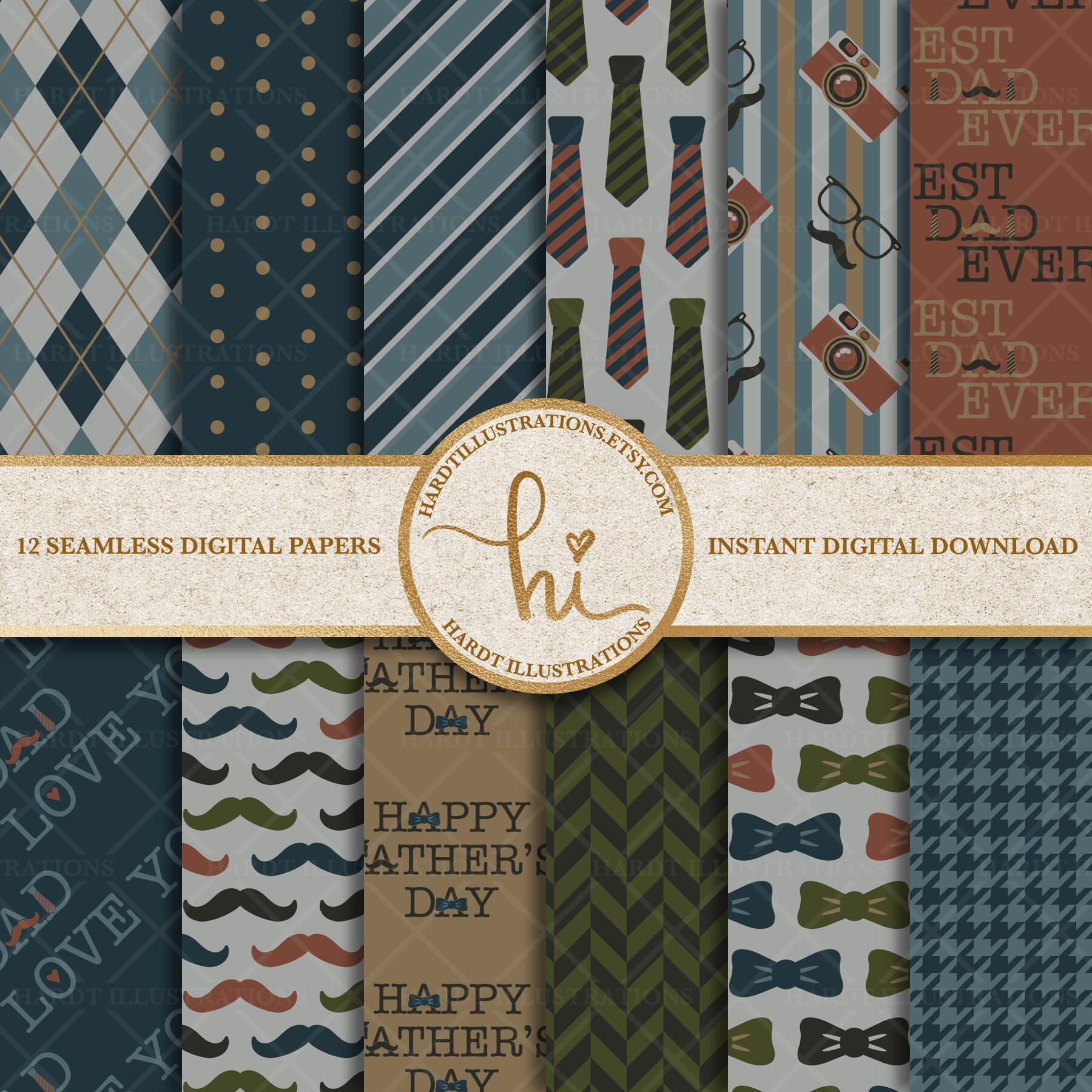 Fathers Day Digital Paper Father Digital Paper Dad Digital - Etsy
