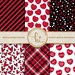Red Candy Heart Digital Paper Valentine Digital Paper - Etsy