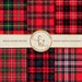 Modern Tartan Digital Paper, Red Plaid Check Pattern, Scottish Clan ...