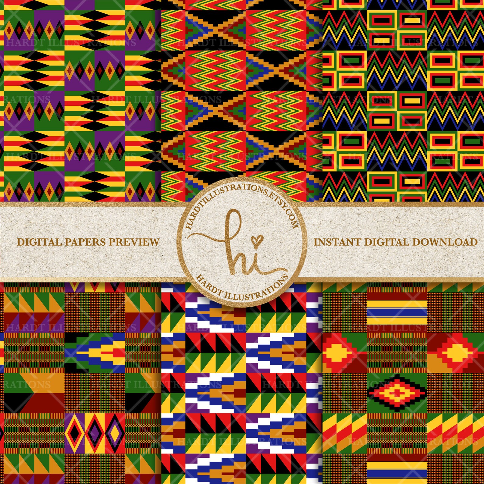Kente Digital Paper African Kente Cloth Woven Fabric Print - Etsy