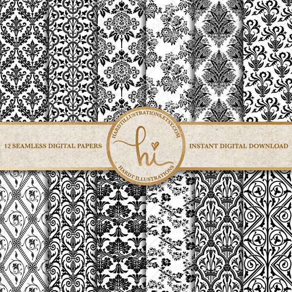 Damask Background - Etsy