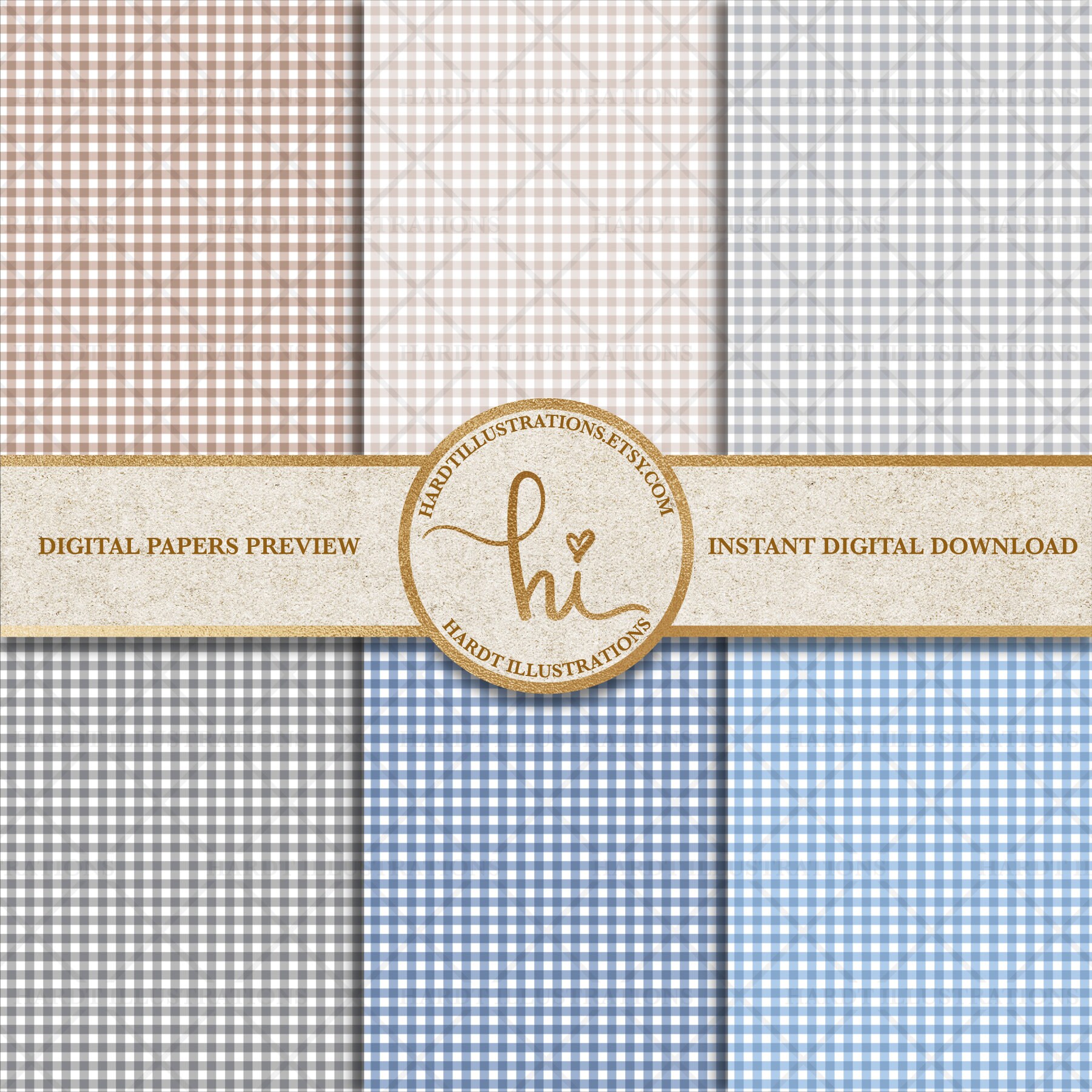 Pastel Gingham Digital Paper Rainbow Gingham Fabric Design | Etsy