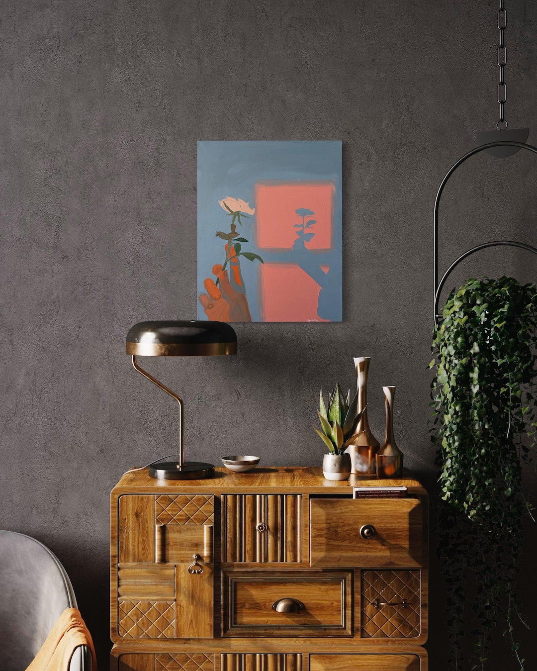 Shadow of the Rose: Realism Art Painting - Etsy