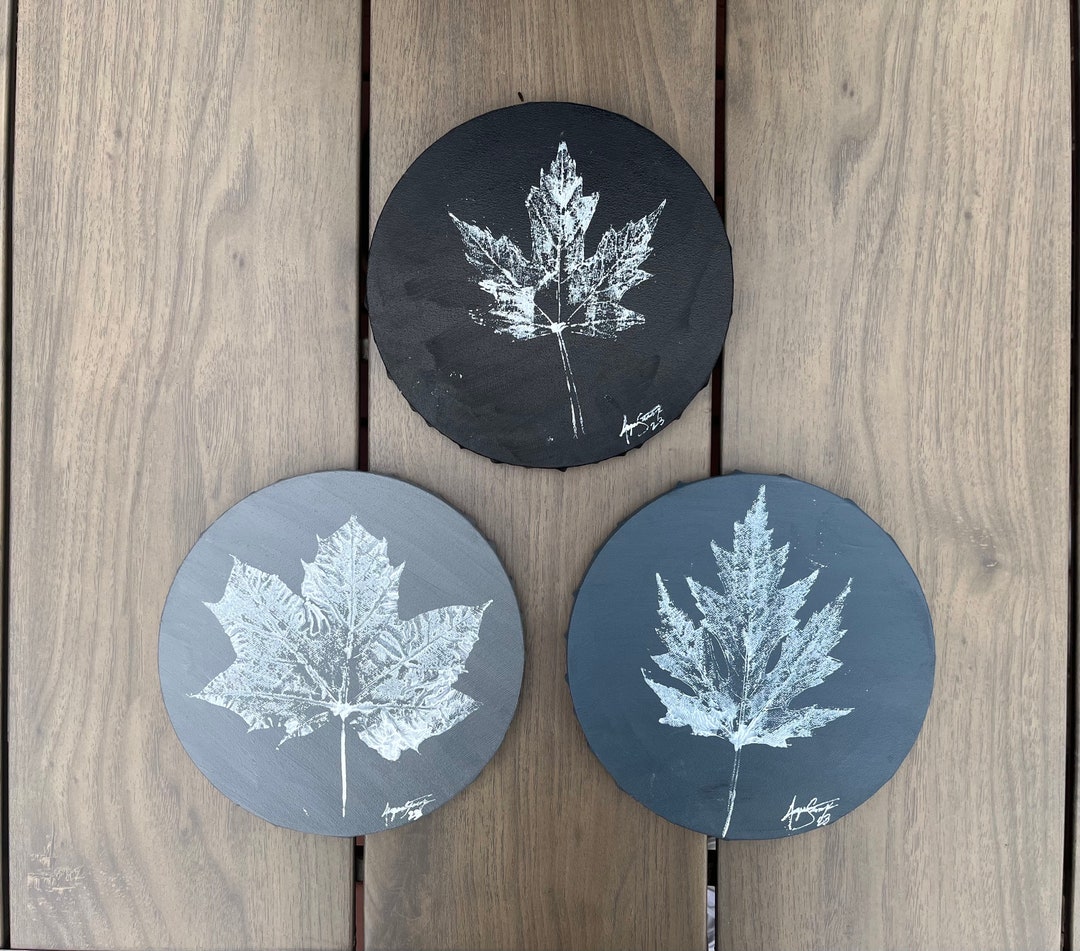 Skeleton Leaf Painting (set of 3) - Etsy
