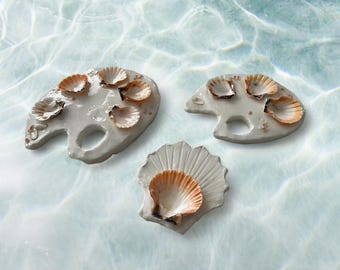 Iridescent Seashell Paint Palette Mermaid Style With Real Hand-picked ...