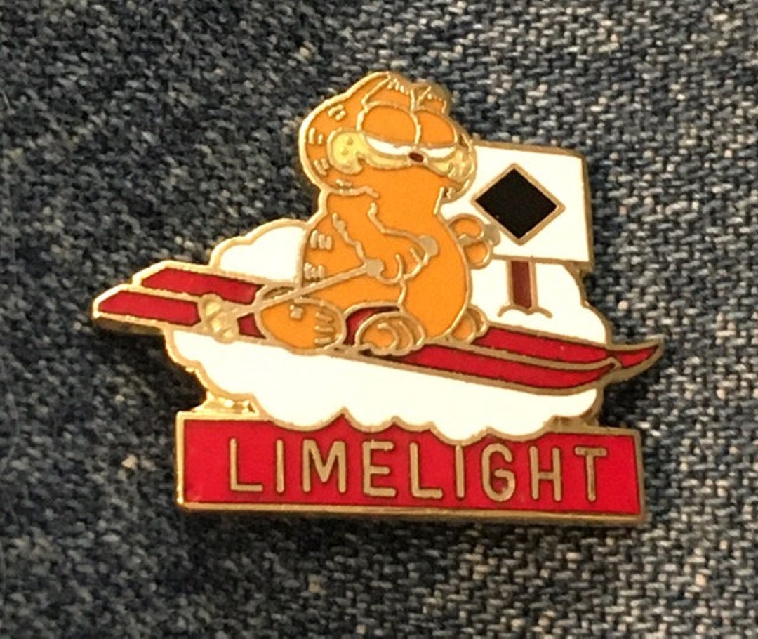 Garfield Brooch Pin Limelight Ski Slope at Whitetail Resort - Etsy