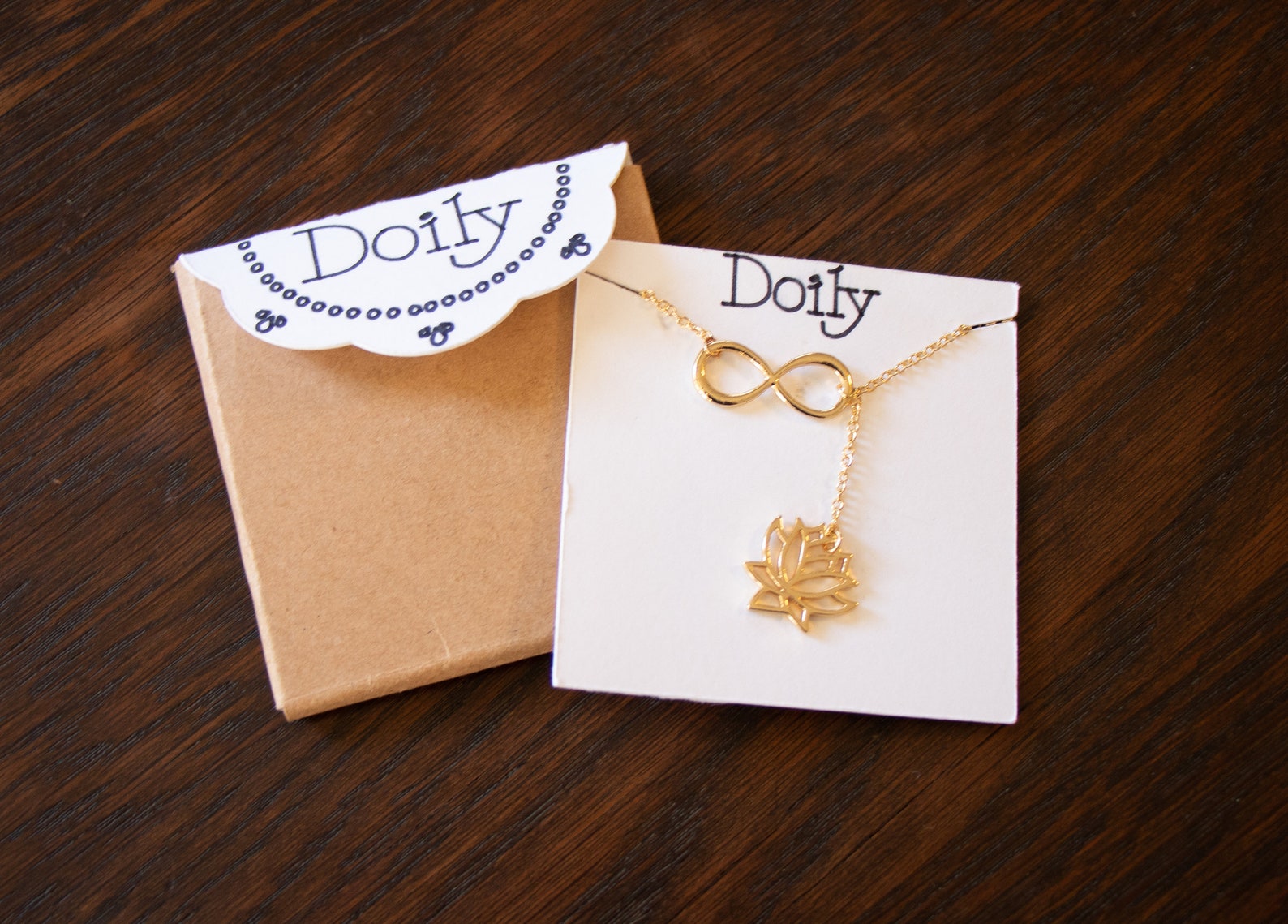 Lotus Pendant Necklace Gold Lotus Flower Charm Chain - Etsy