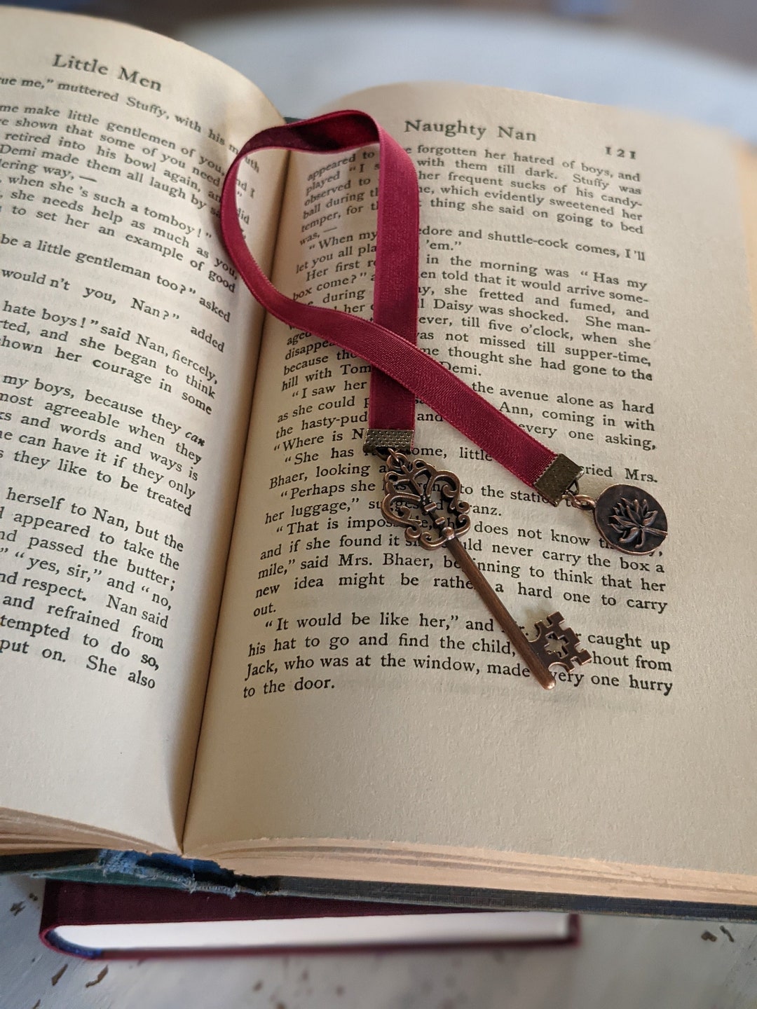 Red Vintage Style Velvet Bookmark - Etsy