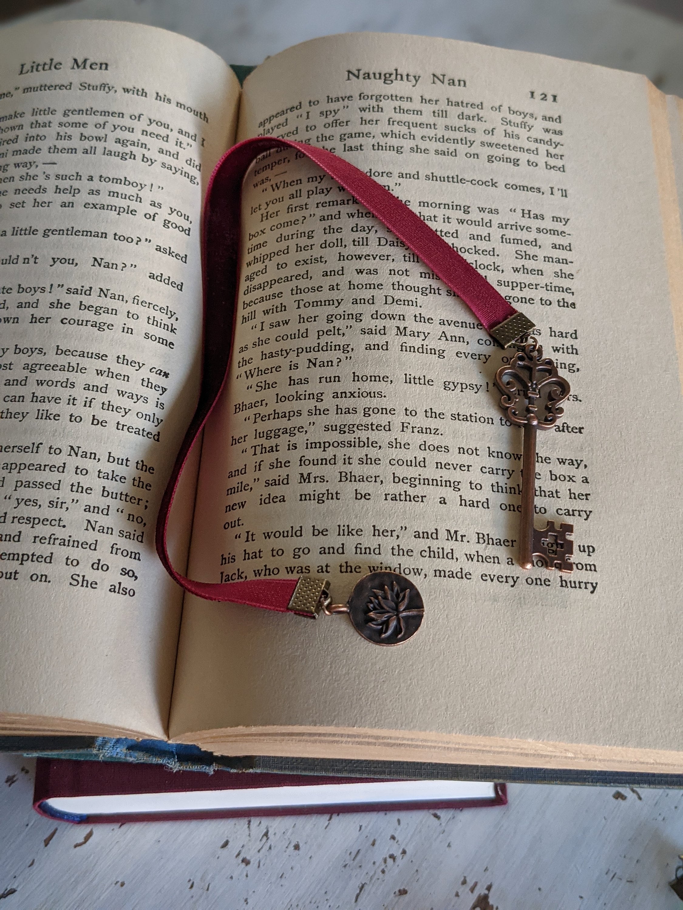 Red Vintage Style Velvet Bookmark - Etsy