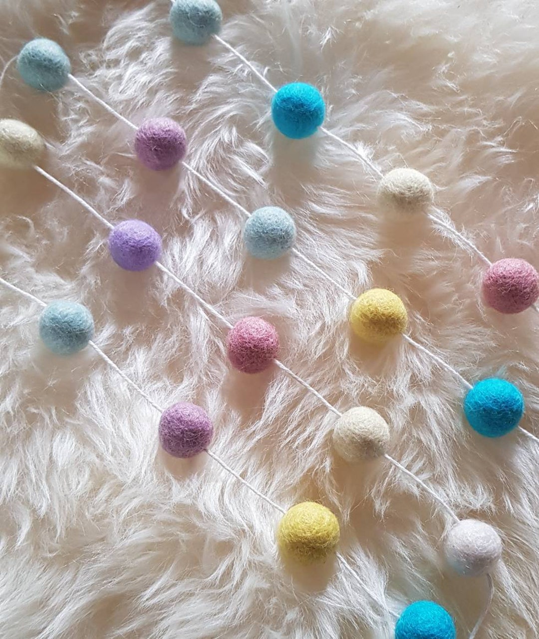 Hygge Craft Kit DIY Pastel Rainbow Easter Felt Wool Ball Hygge Pom Pom ...
