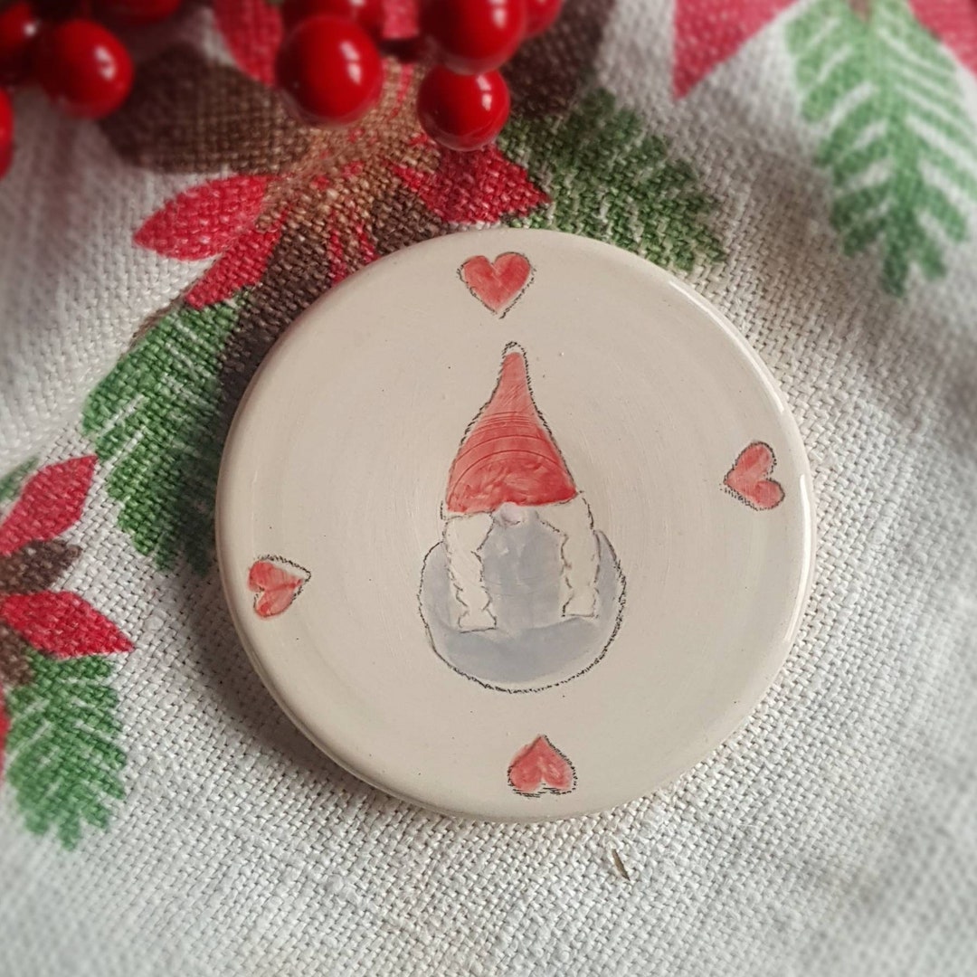 Nordic Scandi Gnome/gonk/nisse/tomte Stoneware Hand Painted Christmas ...