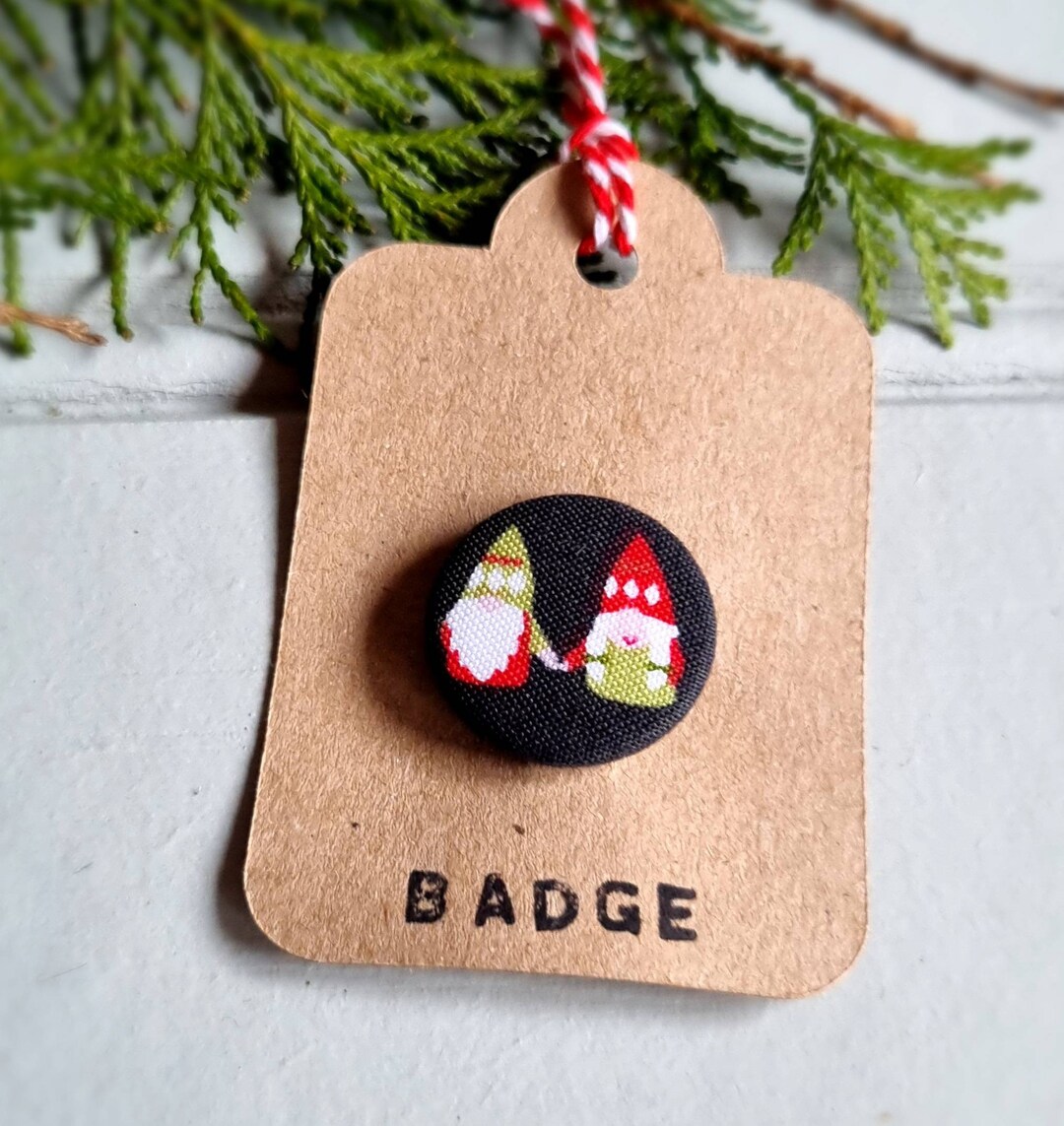 Cute black/red Scandi Nordic hygge fabric gnome/tomte/nisse - Etsy ...