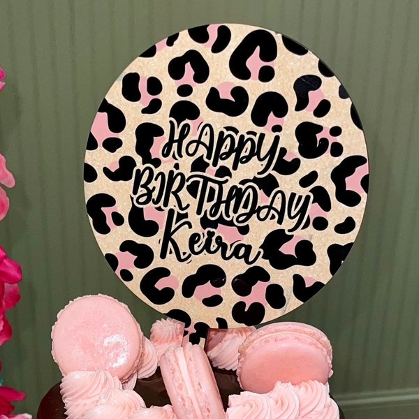 Cheetah Cake Topper - Etsy