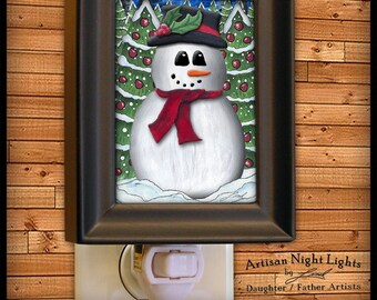 Snowman Plug in Night Lights - Etsy