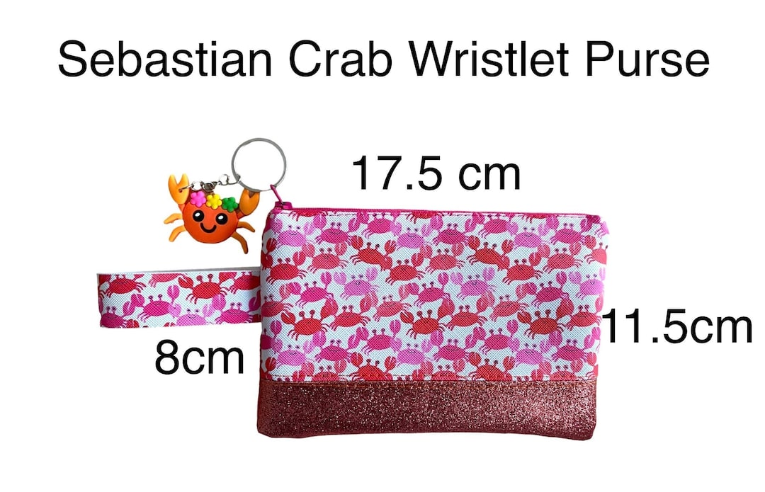 Sebastian the Crab Purse | Clutch Bag | Wallet | Cosmetic Bag | Under ...